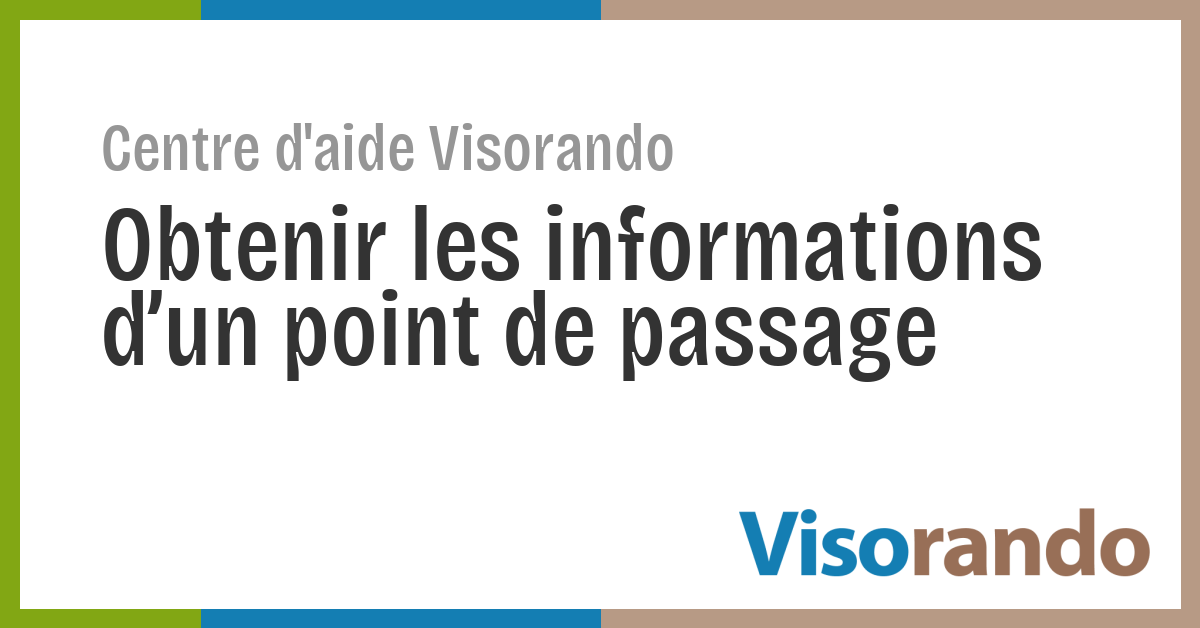 Obtenir les informations d’un point de passage
